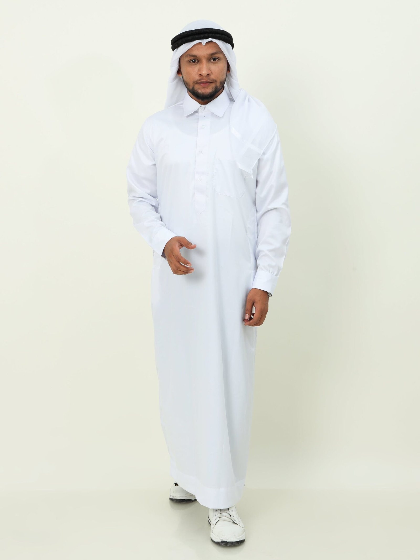 Pure White Saudi Thobe – Islamite Store